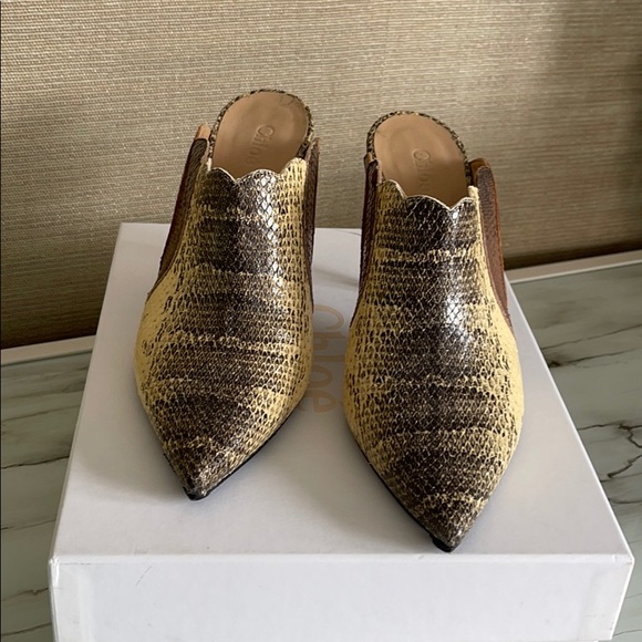 Chloe | Shoes | Chloe Python Mules | Poshmark
